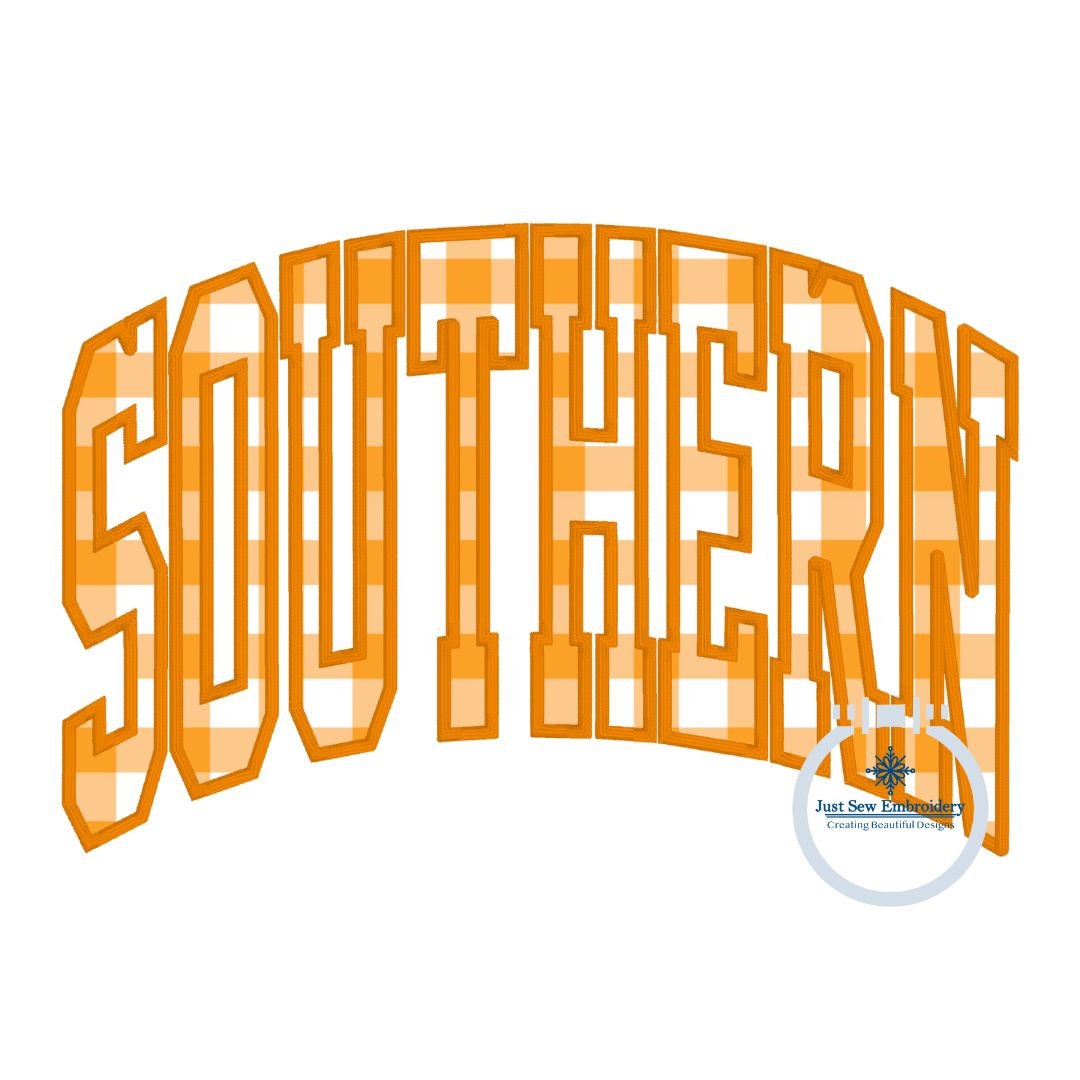 Southern Arched Outline Embroidery Machine Design Satin Stitch Four ...