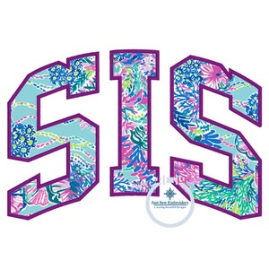 SIS Arched Satin Applique Embroidery Design Five Sizes 5x7, 8x8, 6x10 ...