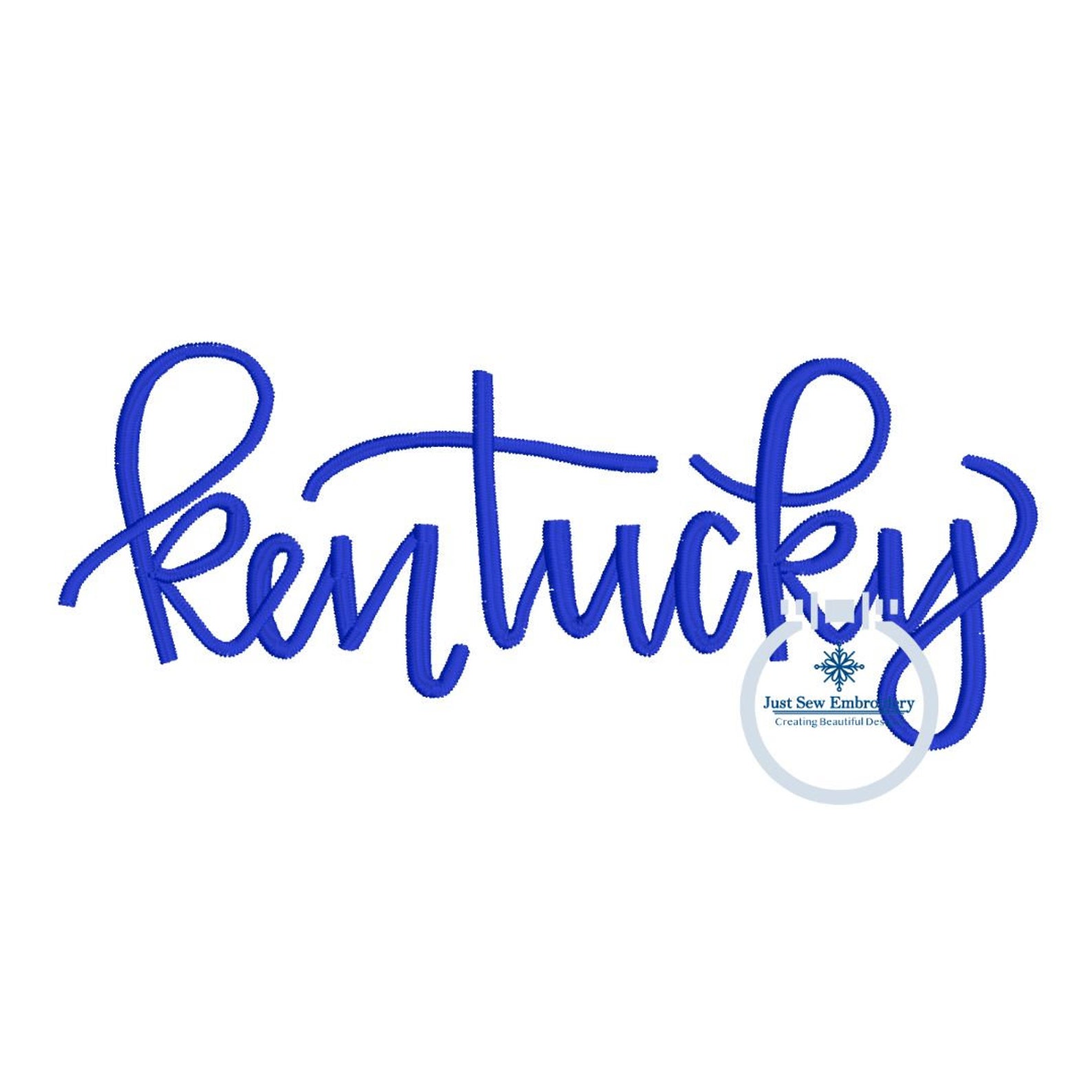 Kentucky Embroidered Script Satin Stitch Two Sizes 4x4 Hoop and Hat ...