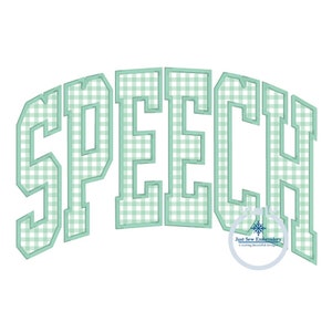 SPEECH Arched Satin Applique Embroidery Speech Therapist Pathologist ...
