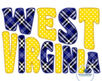West Virginia United State Embroidery Design Brother Embroider - Etsy