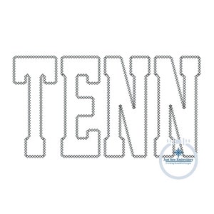 TENN Tennessee Applique Embroidery Diamond Stitch Four Sizes 5x7, 8x8 ...