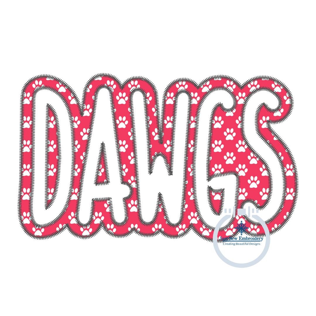 DAWGS Two Layer Applique Embroidery Zigzag Stitch Design Machine ...