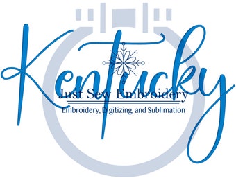 Kentucky Embroidered Script Satin Stitch Full Chest Design | Etsy