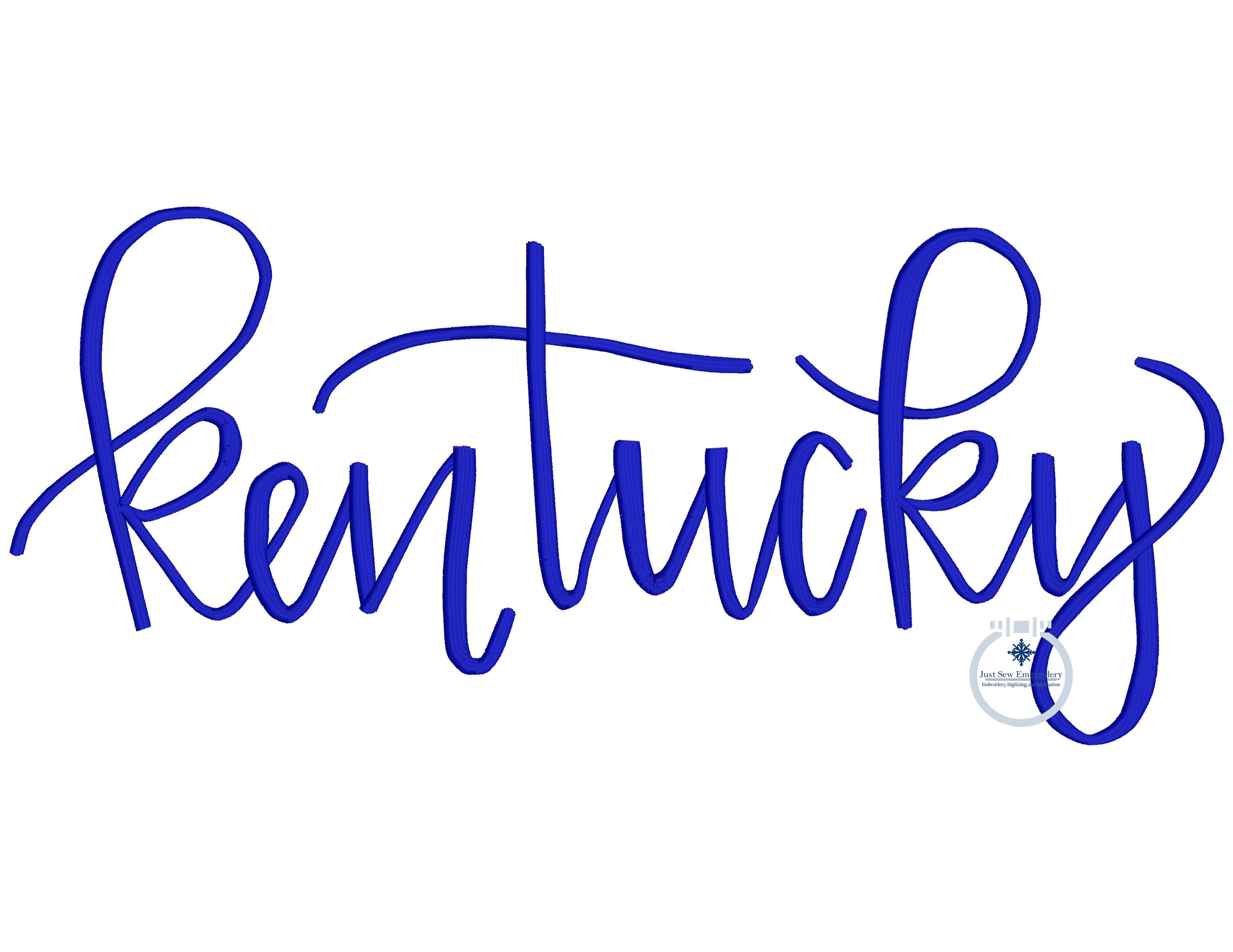 Kentucky Embroidered Script Satin Stitch Full Chest Design - Etsy