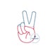 Applique Embroidery Peace Sign Two Color Design Machine - Etsy