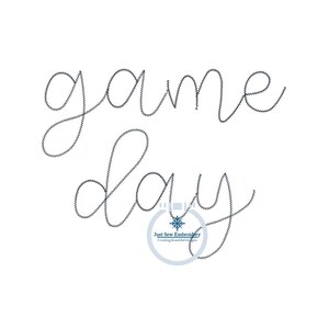 GAME DAY Chenille Yarn Applique Embroidery Machine Design Five Sizes ...