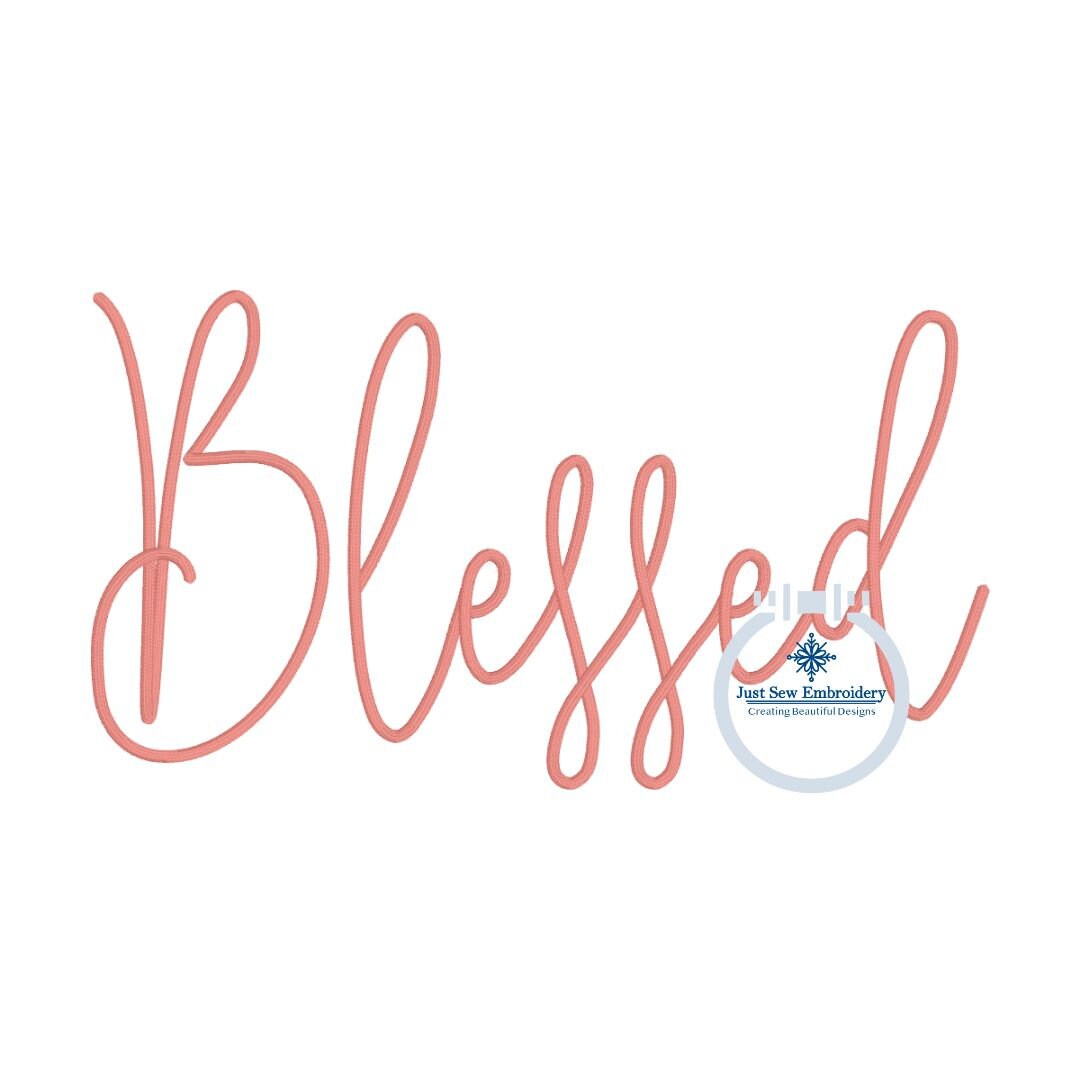 Blessed Satin Stitch Embroidery Design Four Sizes 5x7, 8x8, 6x10, and ...