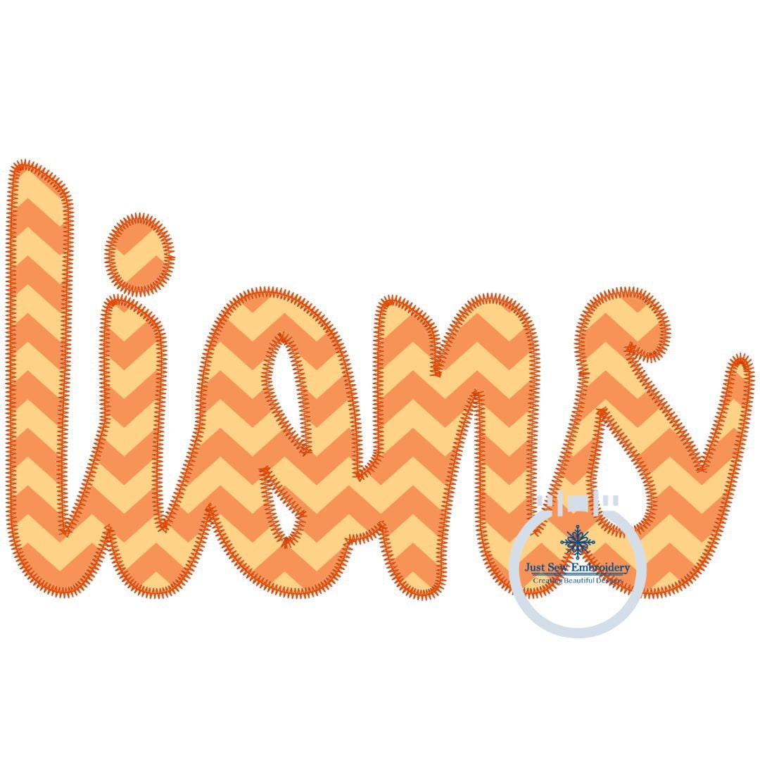 LIONS Script Applique Embroidery Design Machine Embroidery Four Sizes ...