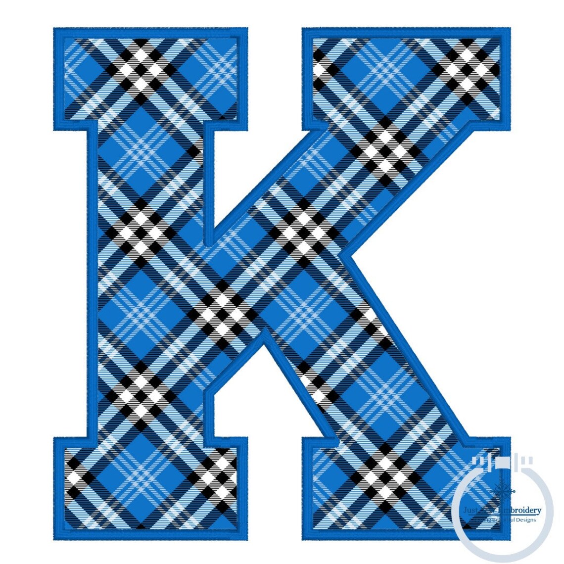Varsity Applique K Satin Stitch Embroidery Design Kentucky KY Five ...