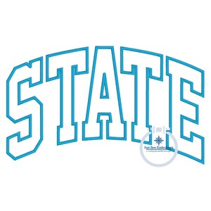 STATE Arched Applique Embroidery Satin Stitch Design Machine Embroidery ...