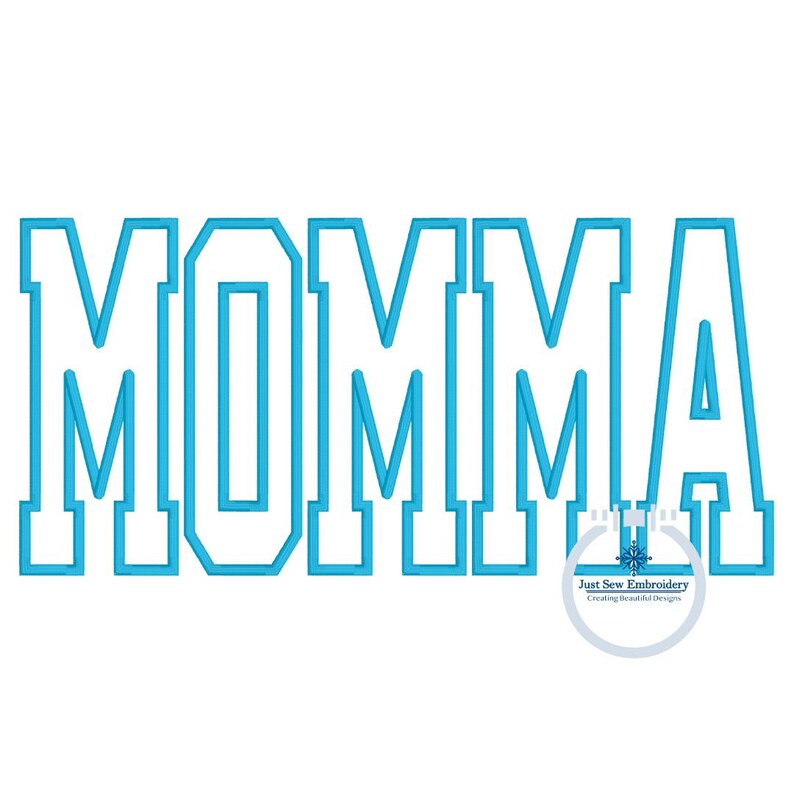 Momma Academic Satin Applique Embroidery Machine Design Five Sizes 5x7 ...