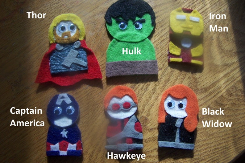 Avengers Finger Puppets Pattern & Tutorial - Etsy