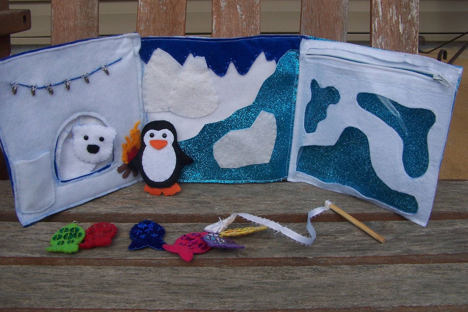 Arctic Felt Fold up Mini Quiet Book - Etsy