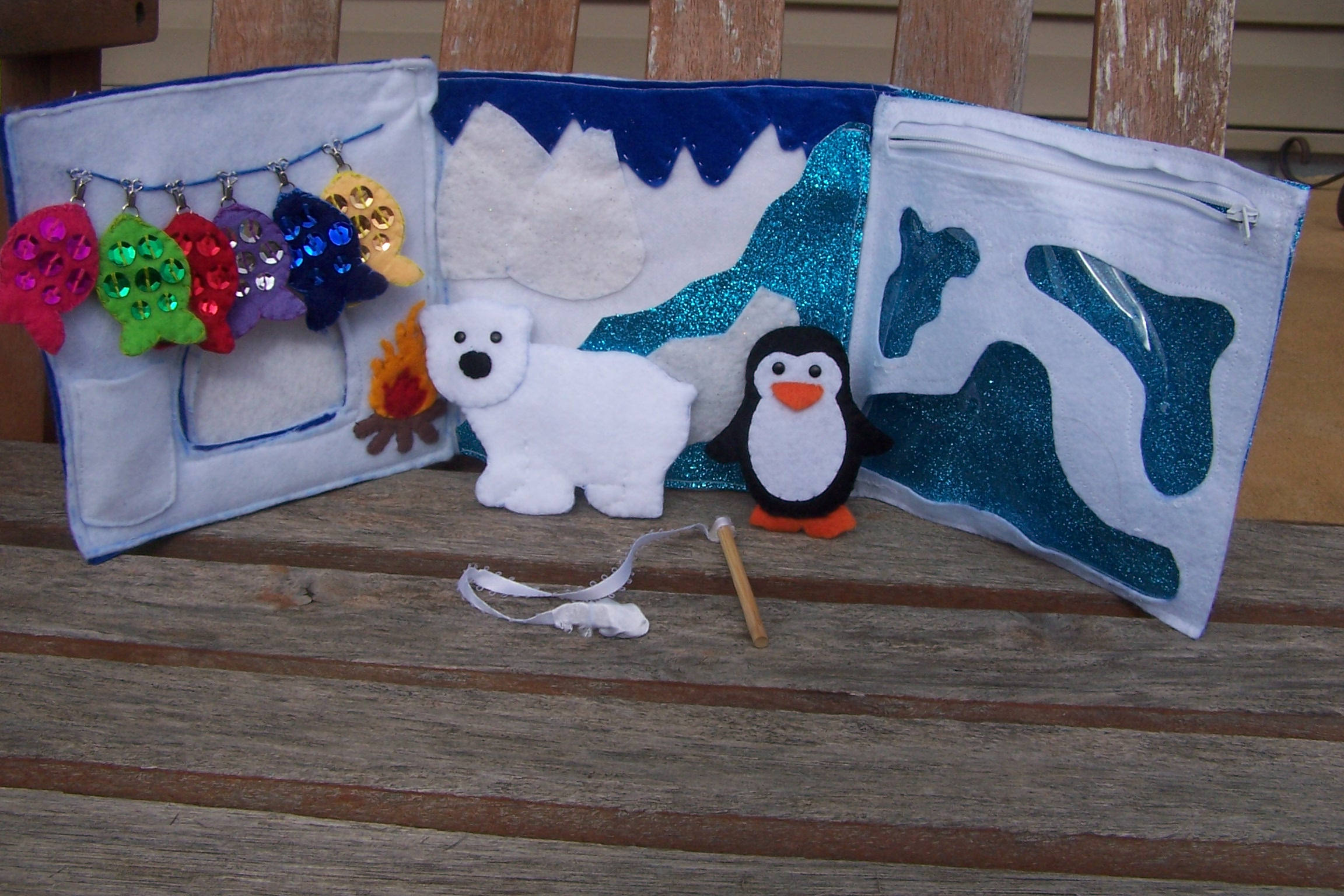 Arctic Felt Fold up Mini Quiet Book - Etsy