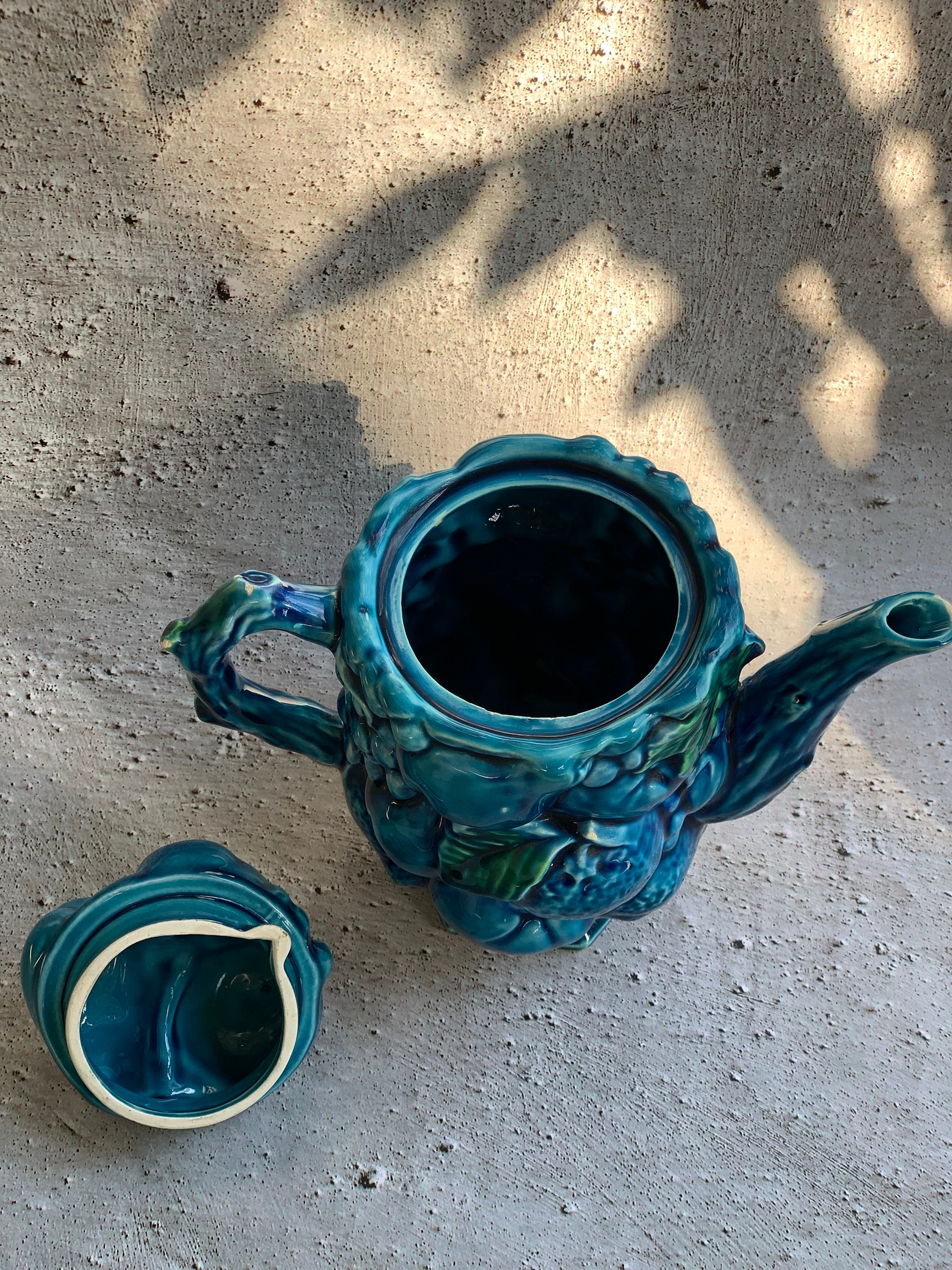 INARCO Japan Mood Indigo Fruit Teapot 1960s Era Kitsch Retro Vintage ...