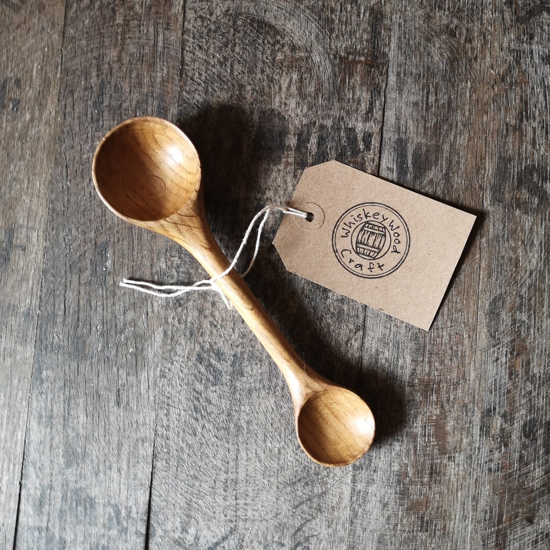 Hand Carved Wooden Measuring Spoon: Irish Whiskey Barrel Wood - Etsy