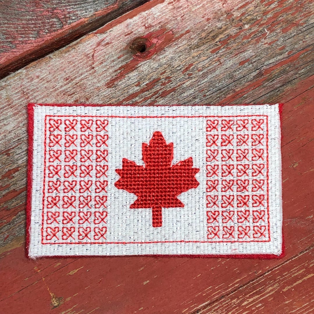Oh Canada - Blackwork and Cross Stitch Flag ~ PDF Pattern ~ Instant Download - Etsy