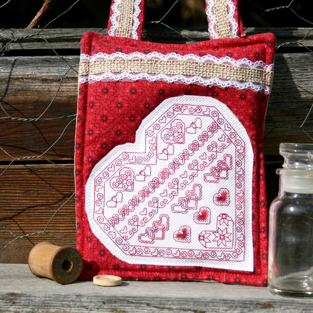 Blackwork Hearts Sampler | Hearts Galore | DIY Pattern | Downloadable ...