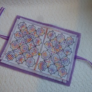 Blackwork Mosaic Needle Book & Scissor Fob. PDF Pattern - Download ...