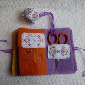 Blackwork Mosaic Needle Book & Scissor Fob. PDF Pattern - Download ...