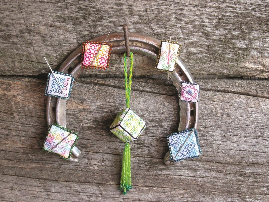 Blackwork Needle Minders and Scissor Fobs (or Pretty Ornament!) ~ PDF ...