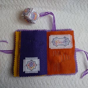 Blackwork Mosaic Needle Book & Scissor Fob. PDF Pattern - Download ...