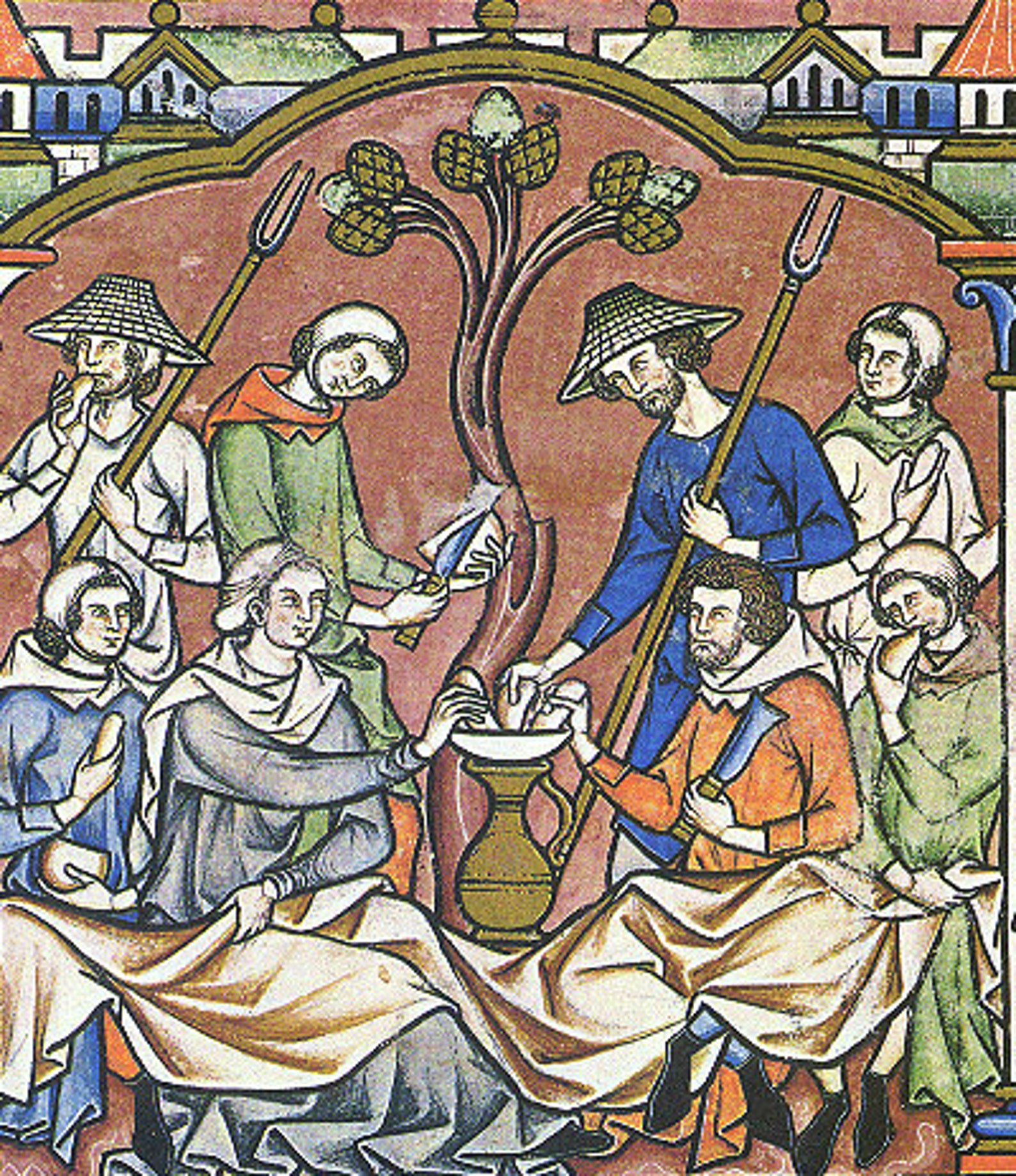 Medieval straw hat 13-14 cent. | Etsy