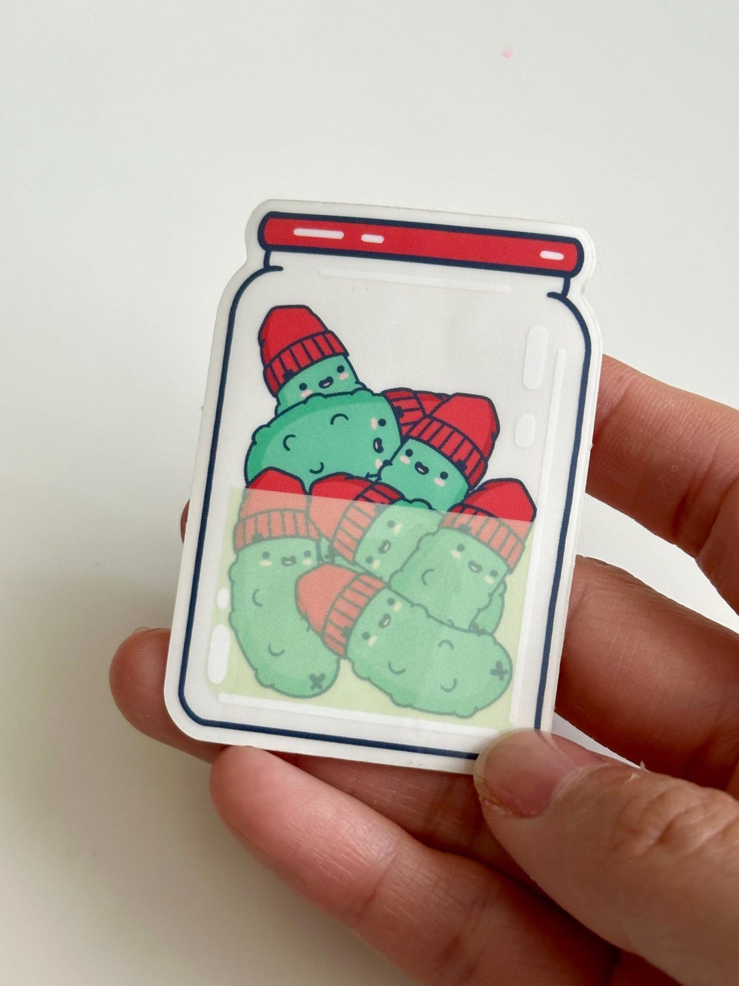 Pickle Jar Sticker - Beanies, Clear Vinyl Decal - Etsy
