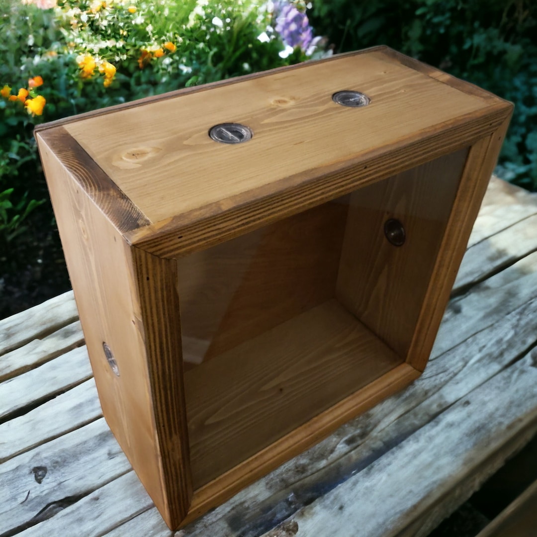 12x12x5.5 Wooden Shadow Box With LED Lights - Perfect for Showcasing ...