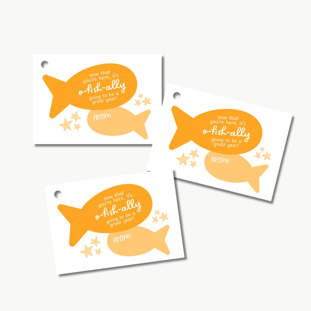 O-fish-ally in My Class Printable Cards | Beginning of Year Teacher ...
