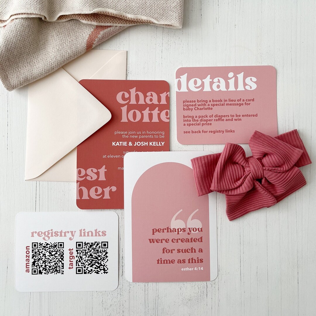 Boho Baby Shower Invitation for Baby Girl Template | Perhaps You Were ...