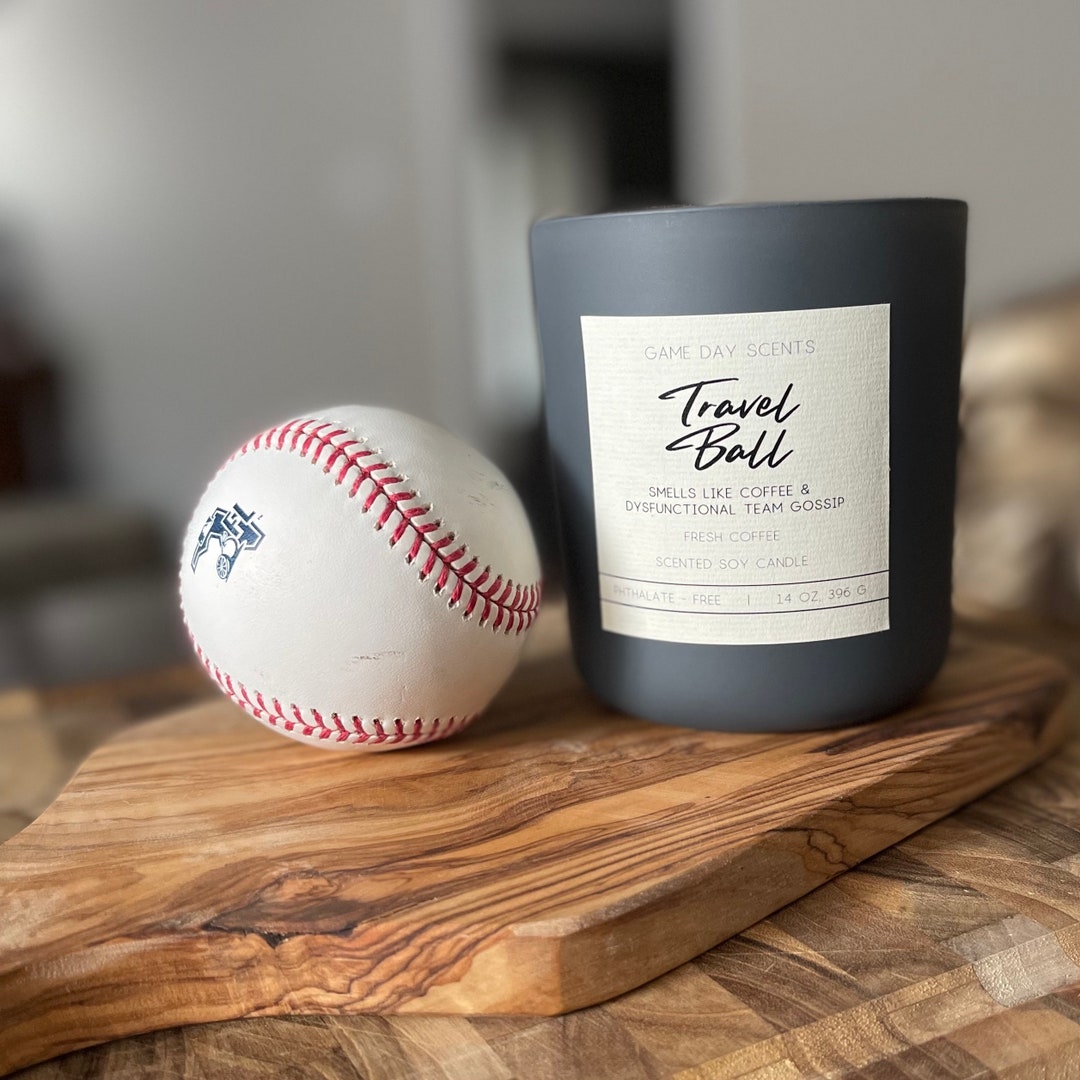 Travel Ball Candle Fresh Coffee Baseball Mom, Baseball Dad, Baseball ...