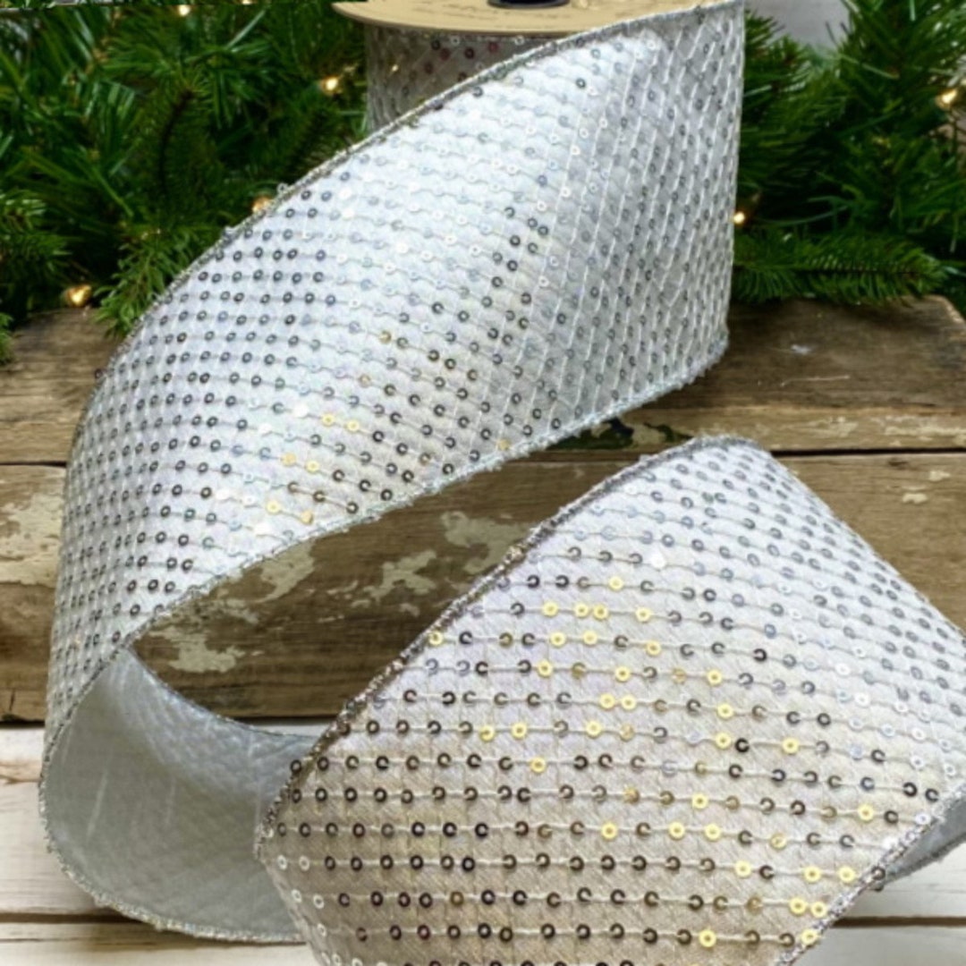 Silver Sequin Ribbon, Luxury D Stevens, 4 X 10 Yards, Mother's Day ...