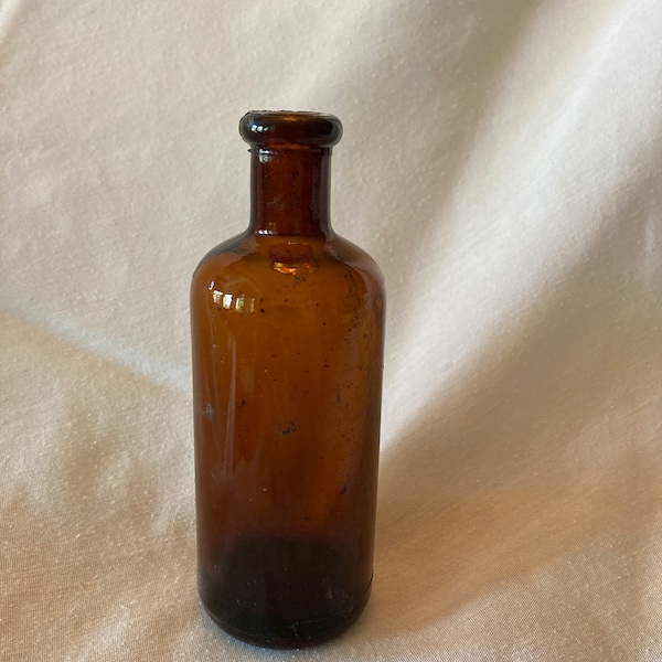 Antique Amber Bottle - Etsy