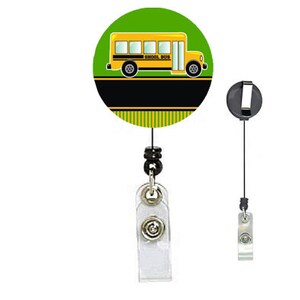 Retractable ID Badge Holder - School Bus Driver - Etsy