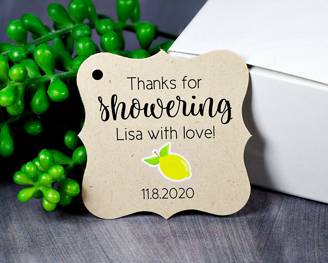 Lemon Shower Favor Tags | Bridal Shower or Baby Shower | Lemon Themed ...