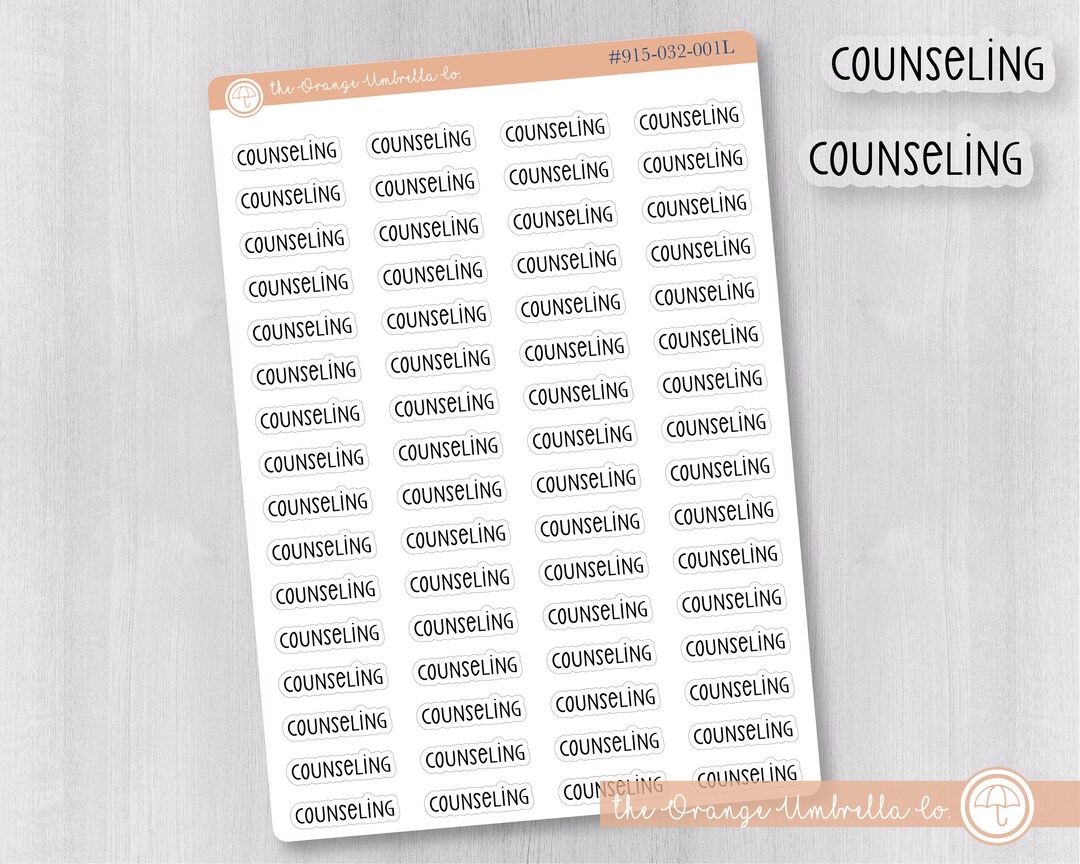 Counseling Script Planner Stickers F3 Clear Matte - Etsy