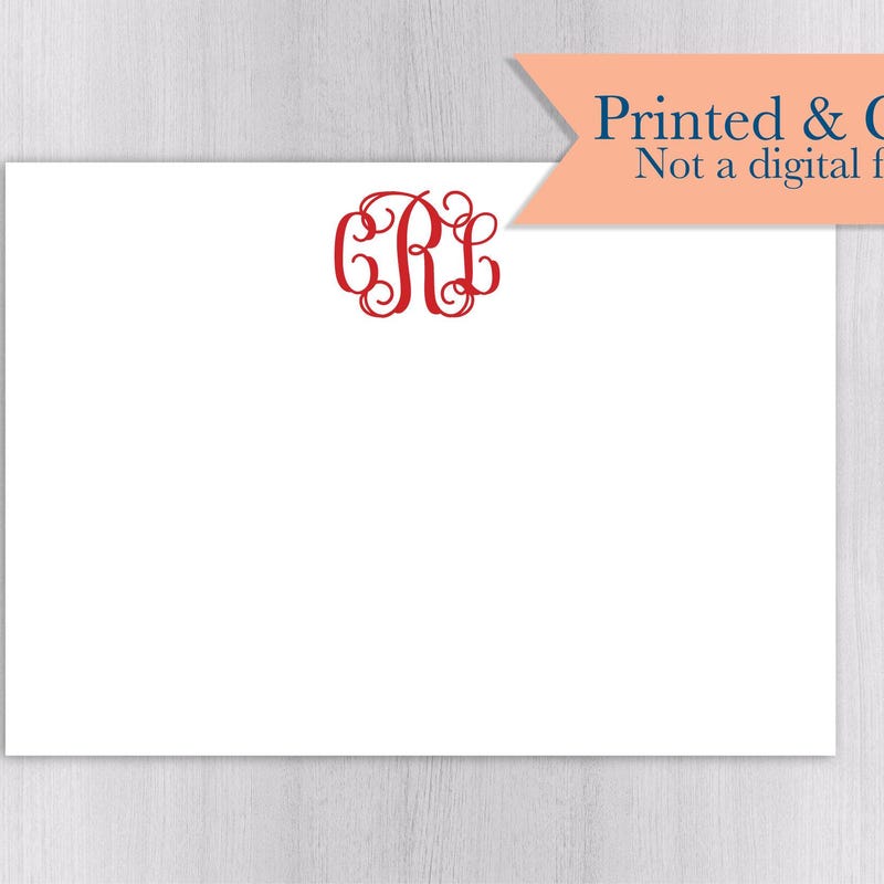 Monogrammed Note Cards - Etsy