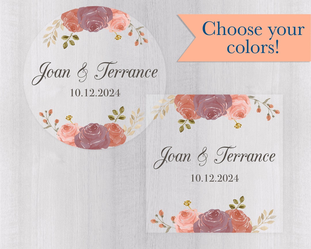 Personalized Wedding Sticker, Clear Transparent Wedding Thank You ...