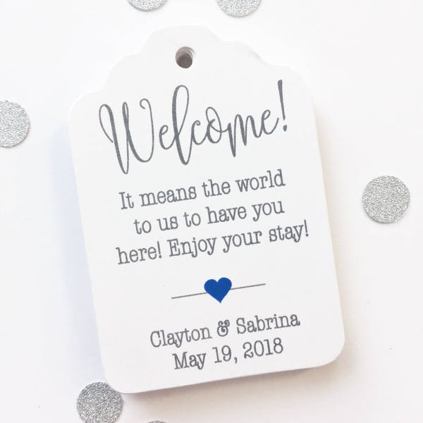 Welcome Bag Tags - Etsy