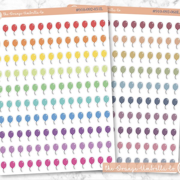 Balloon Stickers - Etsy