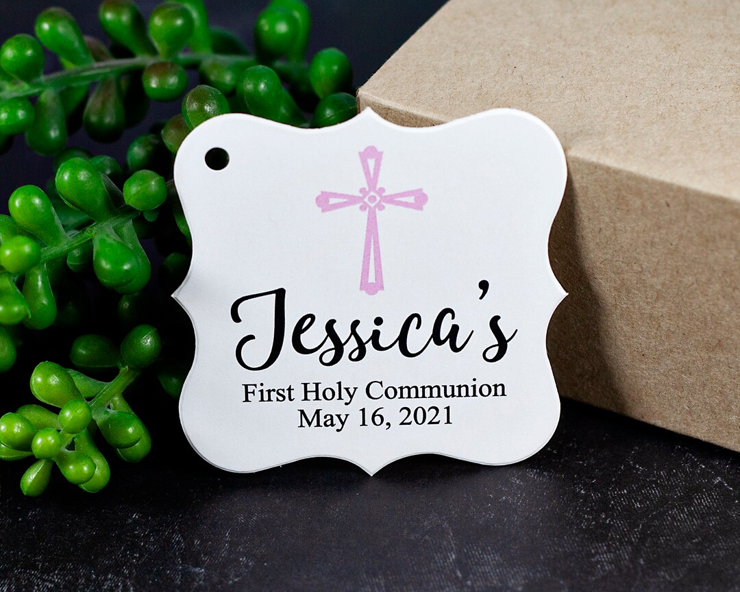 First Communion Favor Tags, Baptism Favor Tags, Dedication Hang Tags ...