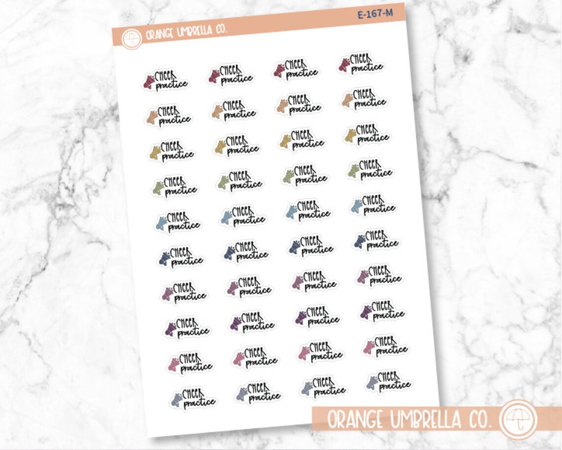 Cheer/cheerleading Practice Icon Script Planner Stickers - Etsy