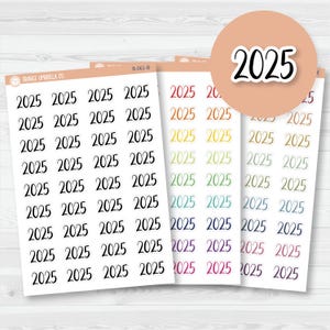 2025 Year Mini Script Planner Stickers | F2 | B-061 - Etsy
