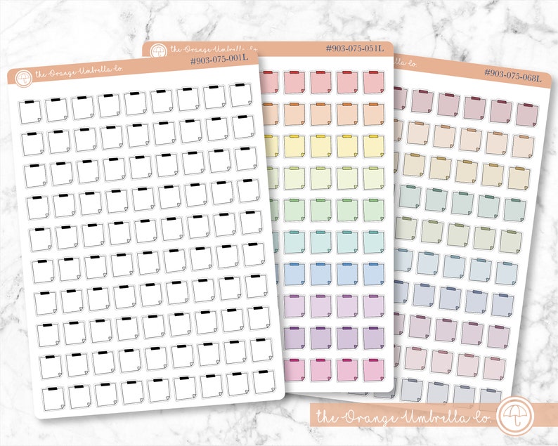 Sticky Notes Mini Icon Planner Stickers I-122 / 903-075 - Etsy