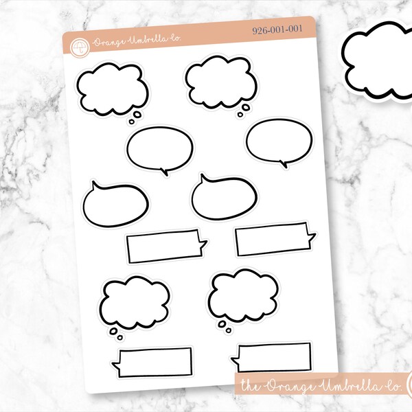 "speech Bubble Stickers" - Etsy