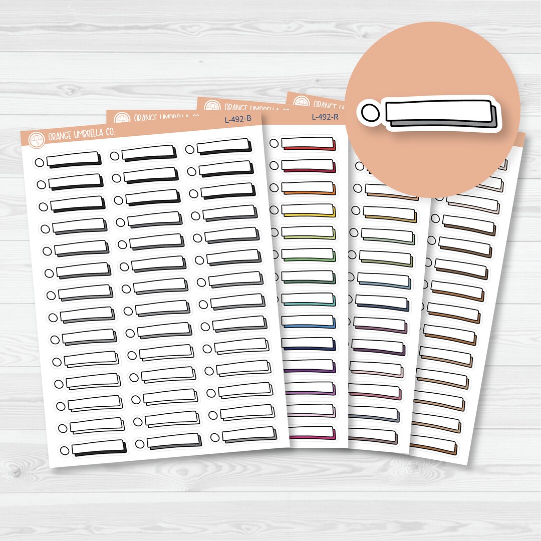 Check List Hand Doodled Label Planner Stickers | L-492 - Etsy