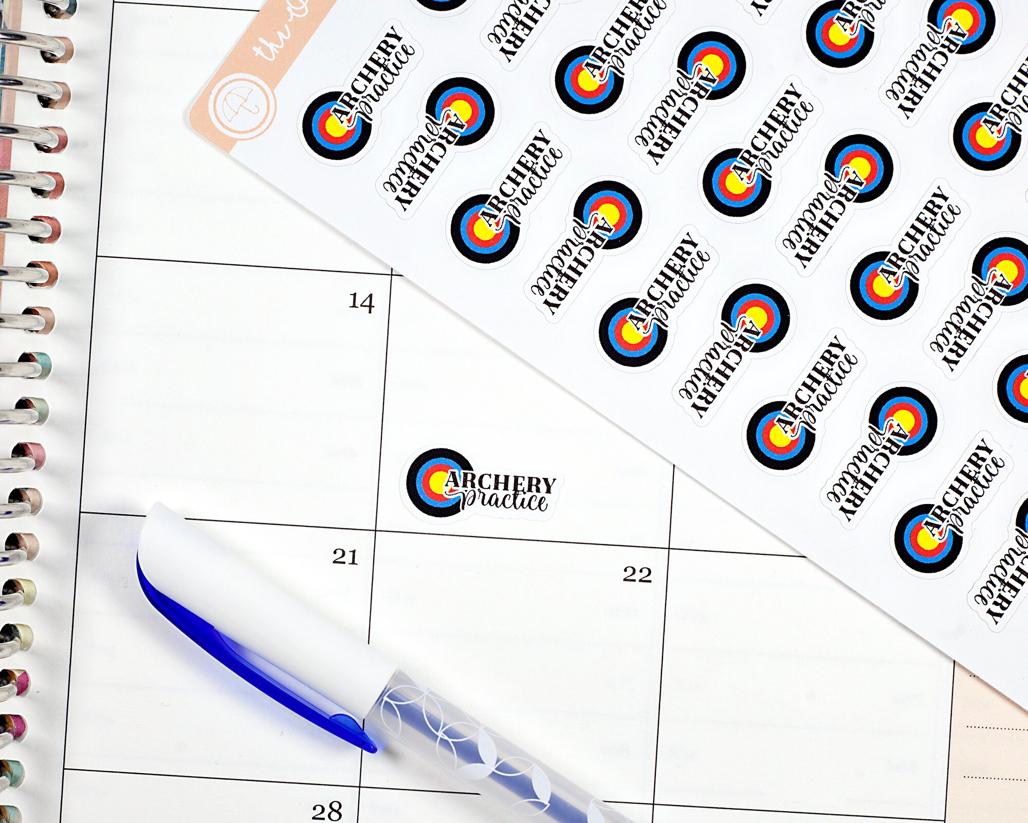 Archery Practice Icon Script Planner Stickers and Labels - Etsy