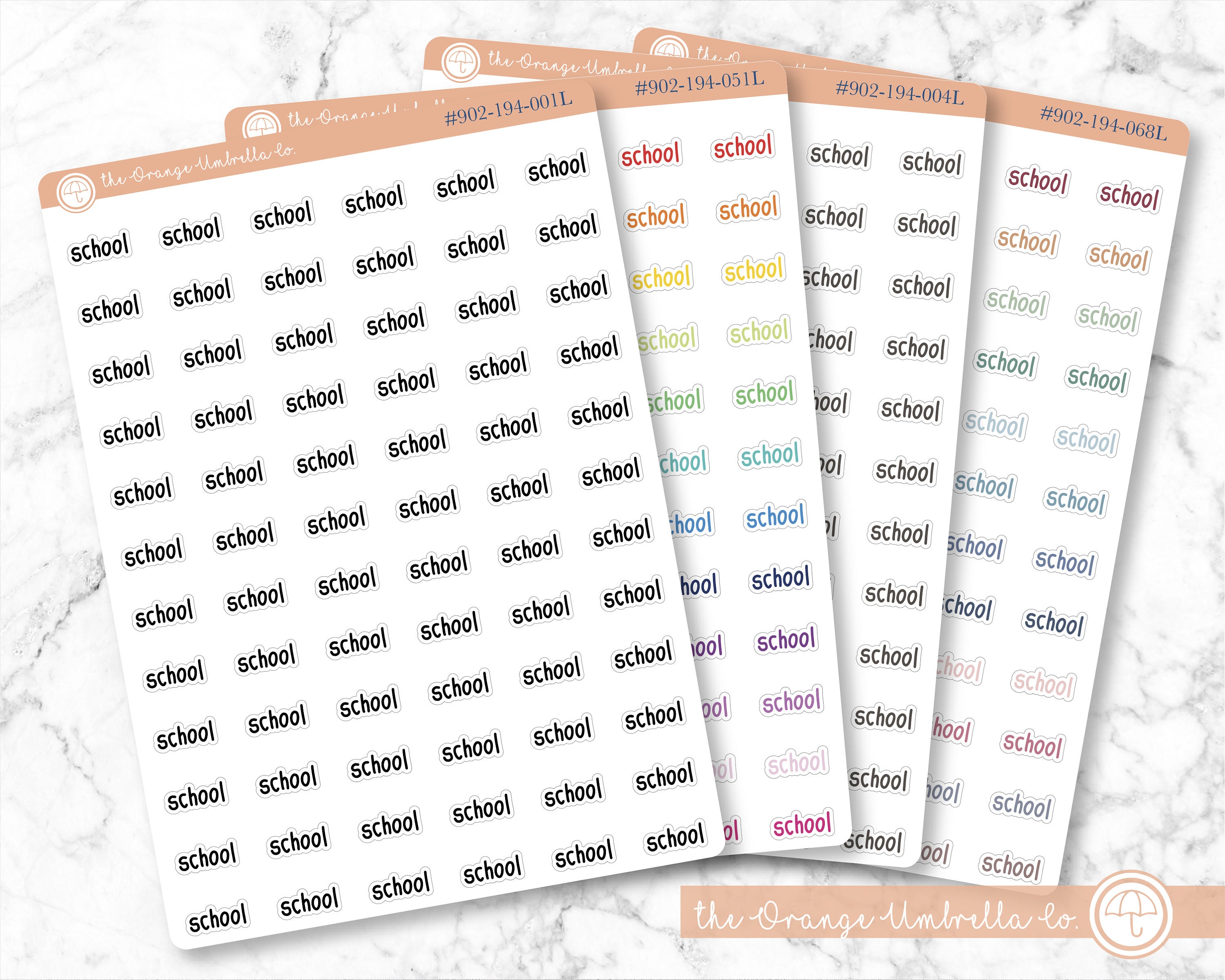 School day stickers/ School stickers for planner/ School sticker sheet ...